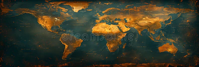 Cosmic Canvas: Modern Map Background with Subtle Details Stock ...