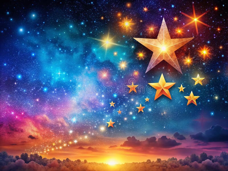 Cosmic Canvas Stellar Background with Ample Space for Captivating ...