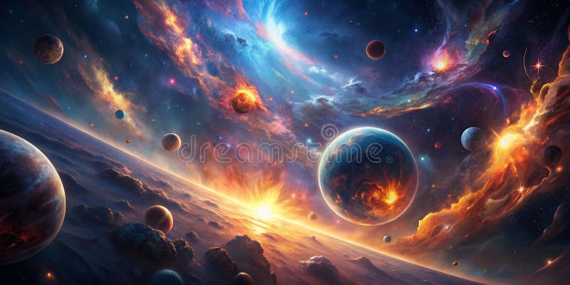 Cosmic Cataclysm Sci Fi Wallpaper AI-Generated Content Stock ...