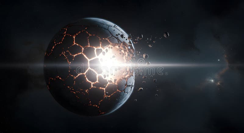 Cosmic Catastrophe a Planetary Explosion in Deep Space, Celestial ...