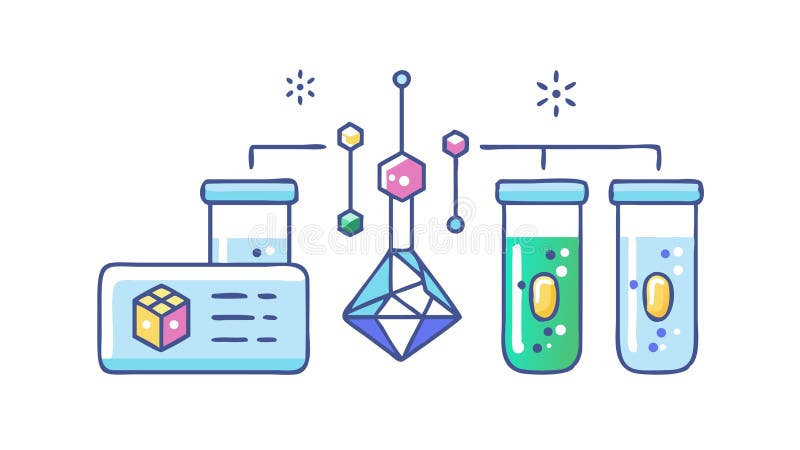 Cosmic Chemistry Lab: Space Science Astrophysics. Vector Design ...