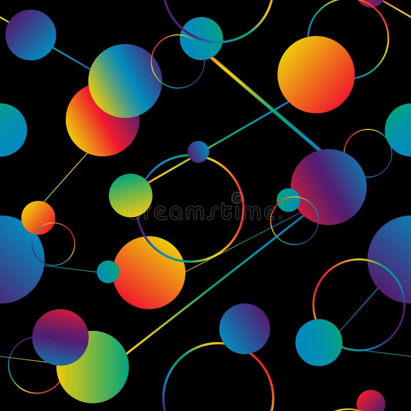 Cosmic Circle Connections. stock vector. Illustration of gradient ...