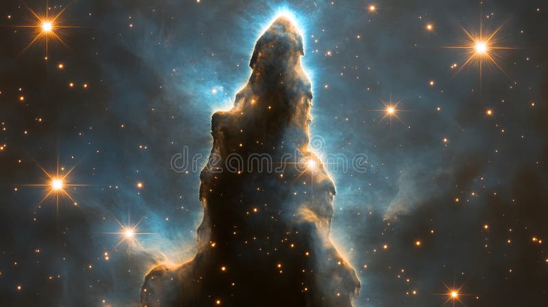 Cosmic Cliffs Nebula Pillars Starscape: Vibrant AI Royalty Free Image ...