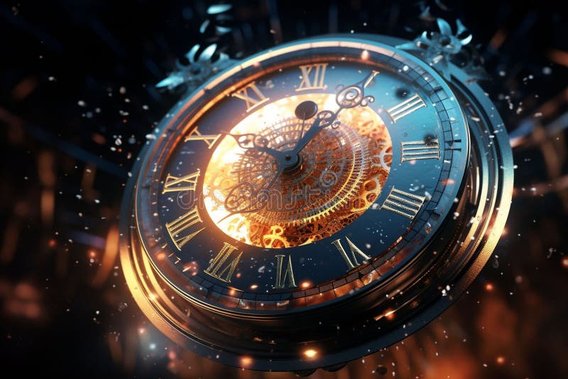 Cosmic Clock Ticking in Synchrony with the Ebb Stock Illustration ...