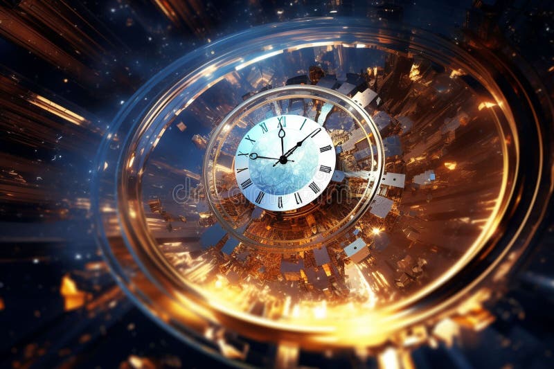 Cosmic Clock Ticking in Synchrony with the Ebb Stock Illustration ...