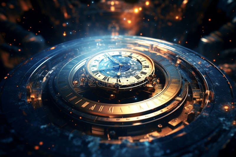 Cosmic Clock Ticking in Synchrony with the Ebb Stock Illustration ...