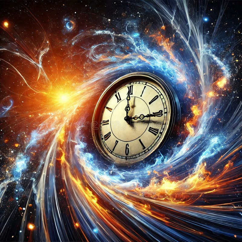 Cosmic Clock in Vortex Generative for AI Stock Illustration ...
