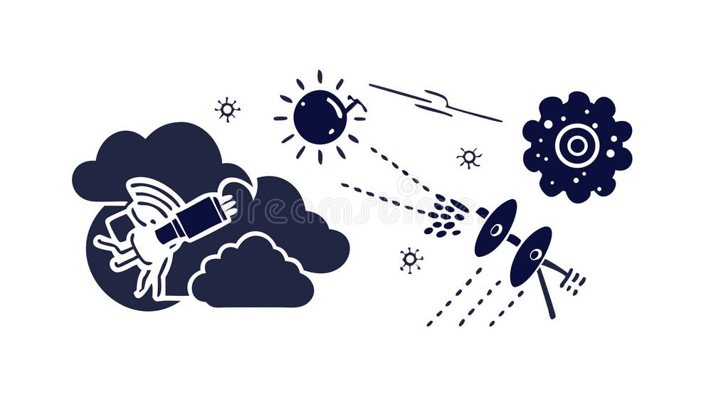 Cosmic Clockwork, Sun Moon Gears in Space Vector Design Generative AI ...