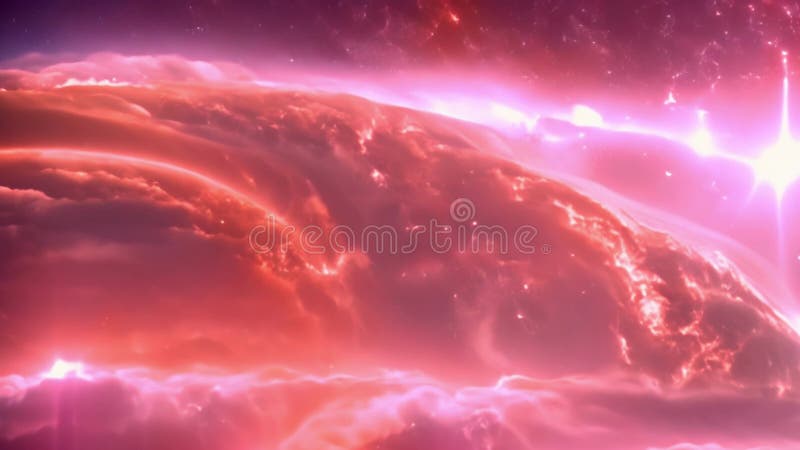 Cosmic Clouds with Radiant Light Waves in Deep Space. Magnetic Storm ...