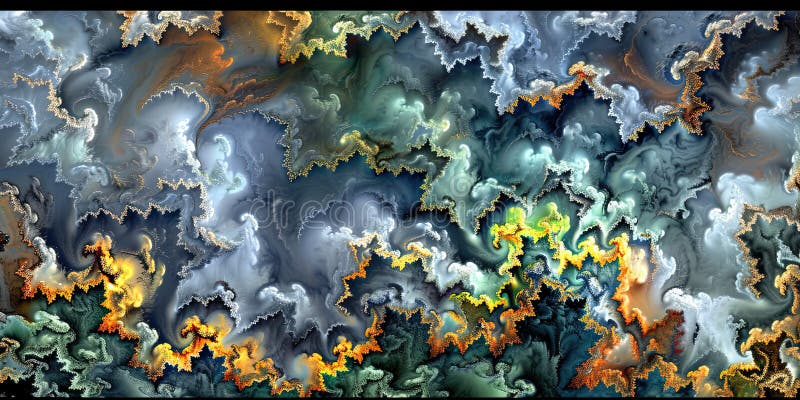 Cosmic Clouds in a Swirling Nebula Creating a Dynamic and Captivating ...