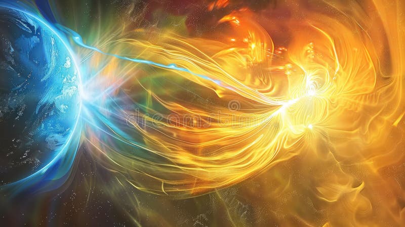 Cosmic Collision: Abstract Fusion of Fire and Ice Element Energies ...