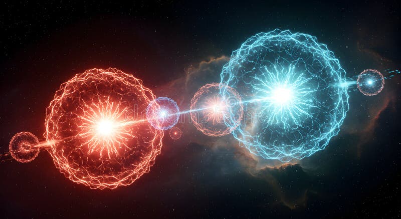 Cosmic Collision: Energy Burst and Celestial Bodies Interacting in Deep ...