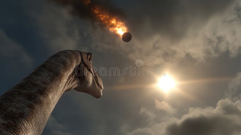 Cosmic Collision: the Fall of an Asteroid with Its Fragments, Depicting ...