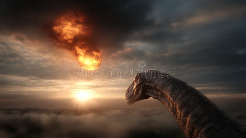 Cosmic Collision: the Fall of an Asteroid with Its Fragments, Depicting ...