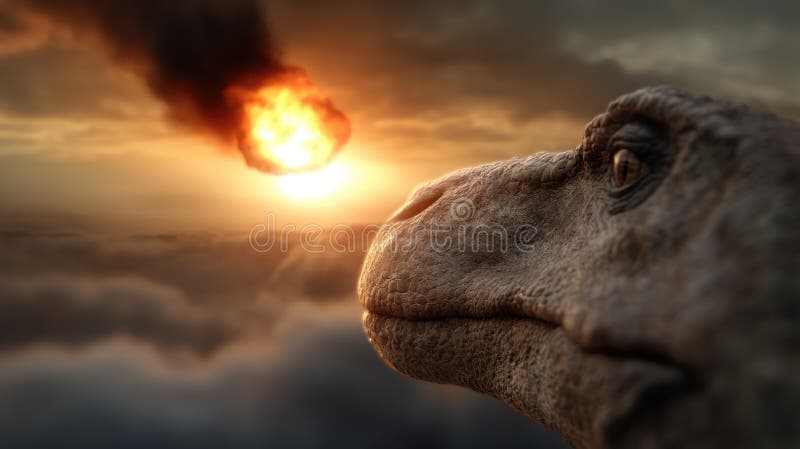 Cosmic Collision: the Fall of an Asteroid with Its Fragments, Depicting ...