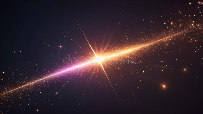 Cosmic Collision Glowing Particles Abstract Background Stock ...
