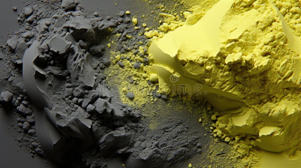 A Cosmic Collision of Sulfur and Ash Stock Illustration - Illustration ...
