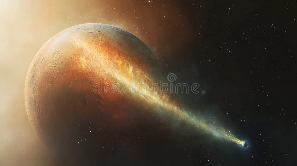 Cosmic Collision between Two Celestial Bodies in Deep Space. Universe ...