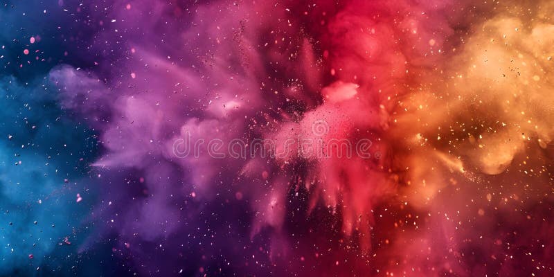 Cosmic Color Explosion: a Burst of Vibrant Hues Against a Dark ...