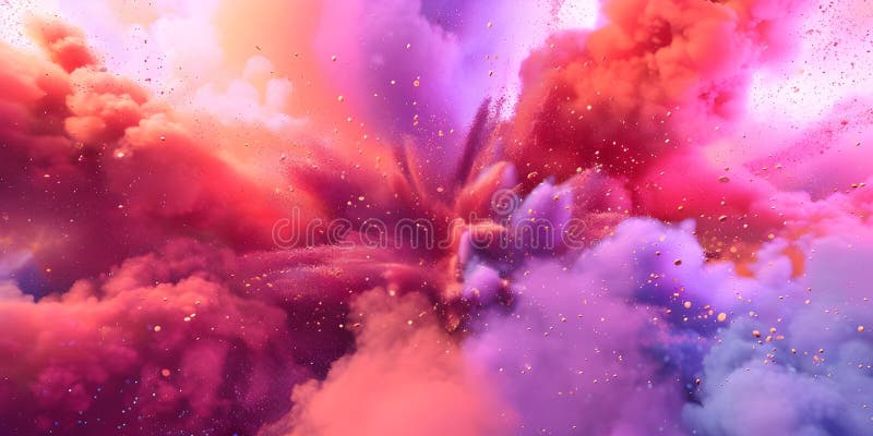 Cosmic Color Explosion: a Burst of Vibrant Hues Against a Dark ...