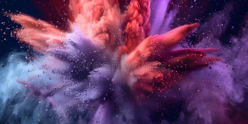 Cosmic Color Explosion: a Burst of Vibrant Hues Against a Dark ...