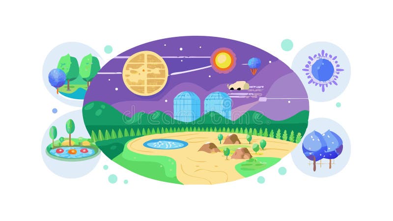 Cosmic Connection: Abstract Planets, Vector Design Generative AI Stock ...