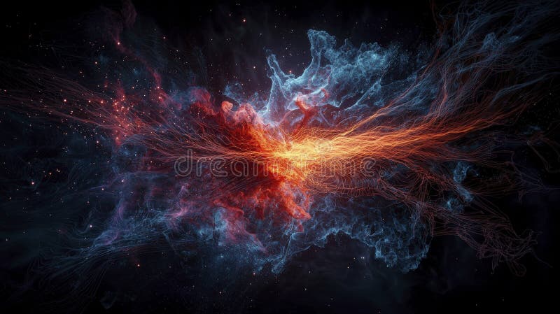 Cosmic Connection through Living Energy Threads Deep Space Digital Art ...