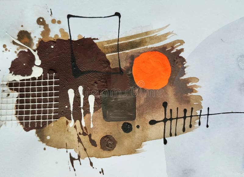 Cosmic Connection - Modern Abstract Expressionism with Earthy Tones ...