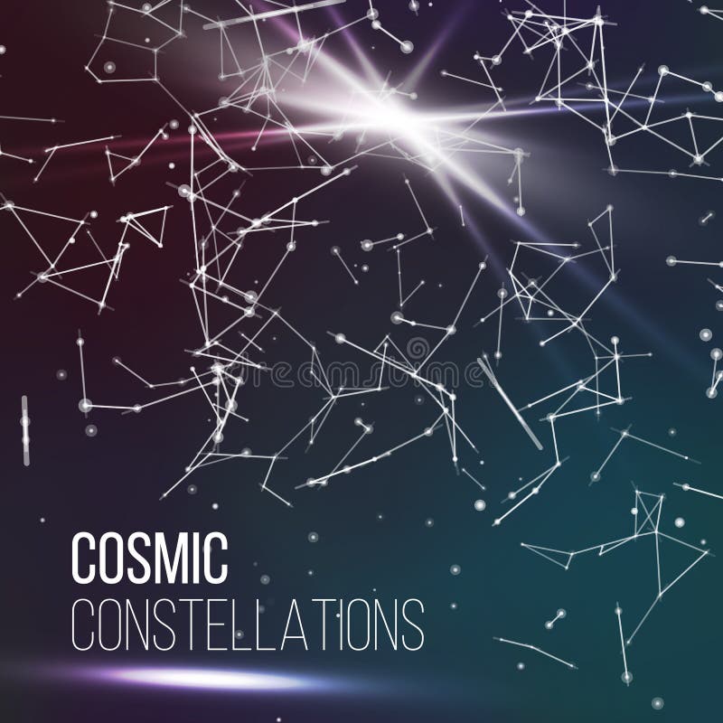 Cosmic Constellations Background Vector. Abstract Magic Space Cosmic ... Cosmic Constellations Background Vector. Abstract Magic Space Cosmic ...