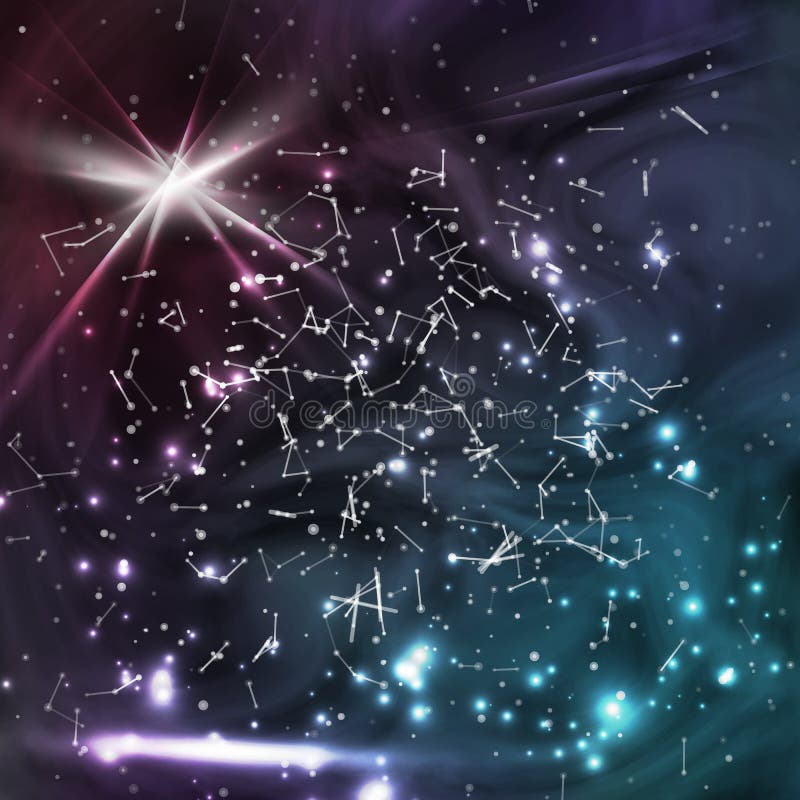 Cosmic Constellations Background Vector. Abstract Magic Space Cosmic ... Cosmic Constellations Background Vector. Abstract Magic Space Cosmic ...