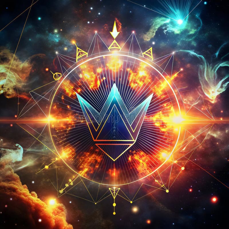 Cosmic Crown Radiance Stellar Geometry Celestial Energy Explosions ...
