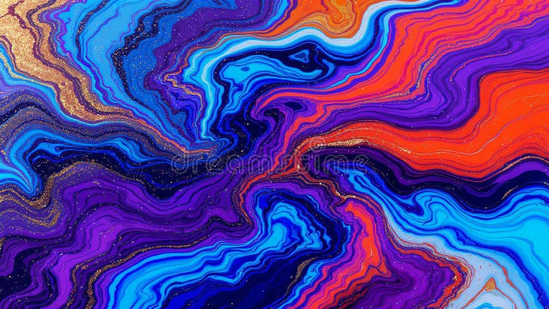 Cosmic Currents a Symphony of Color in Motion Stock Illustration ...