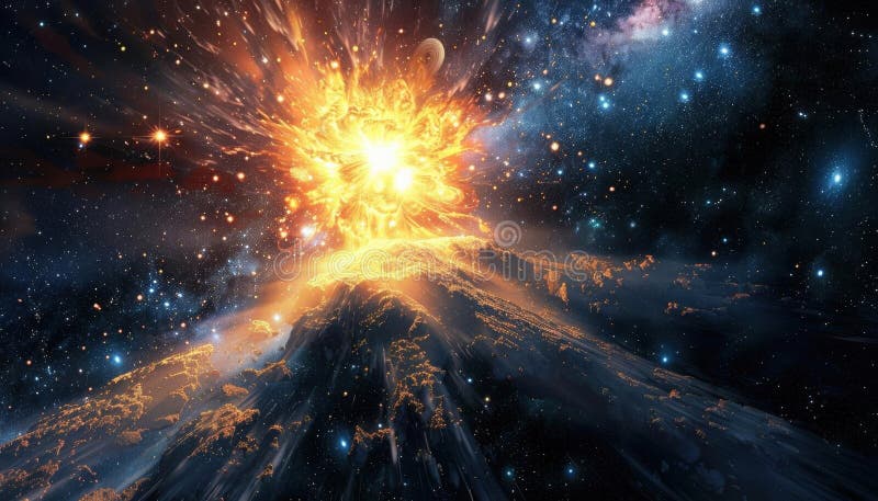 29 Cosmic 3D Cartoon Scene of a Supernova Explosion in the Milky Way ...