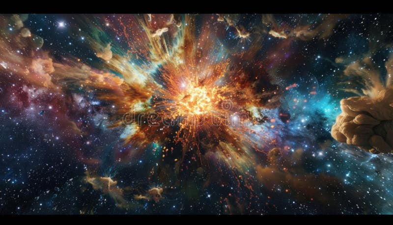 29 Cosmic 3D Cartoon Scene of a Supernova Explosion in the Milky Way ...