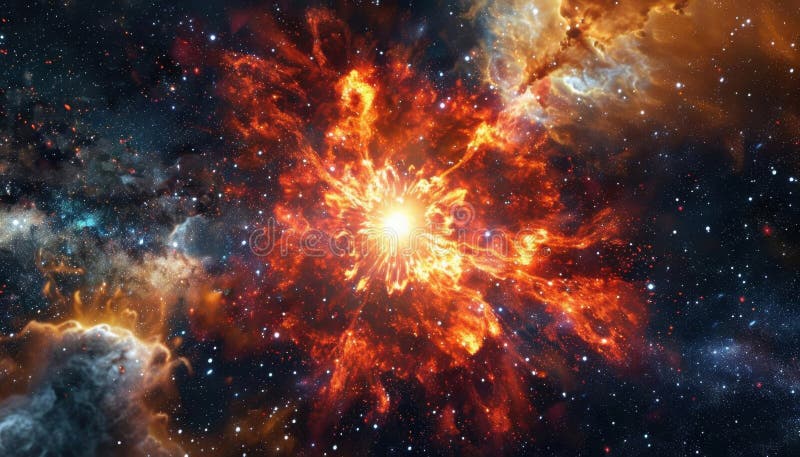 29 Cosmic 3D Cartoon Scene of a Supernova Explosion in the Milky Way Stock Image - Image of ...
