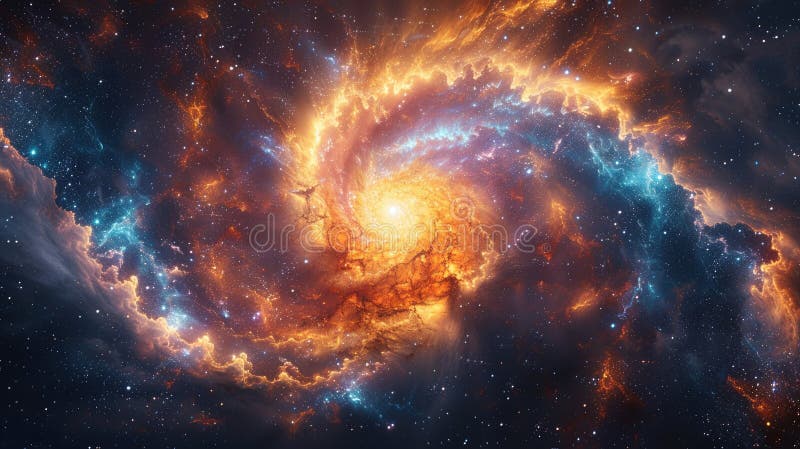 Cosmic Dance of Colors in the Infinite Universe. Stock Illustration ...