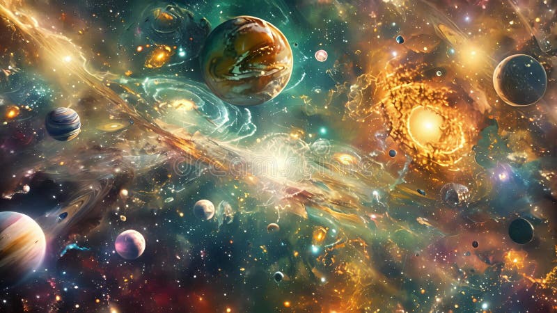A Cosmic Dance of Planets and Moons As they Align and Orbit in Perfect ...