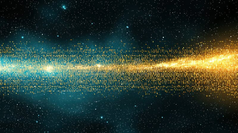Cosmic Data Flow in Vast Starry Space with Bright Colors Stock Image ...
