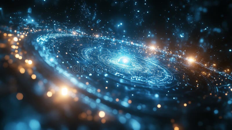 Cosmic Data Network stock illustration. Illustration of abstract ...