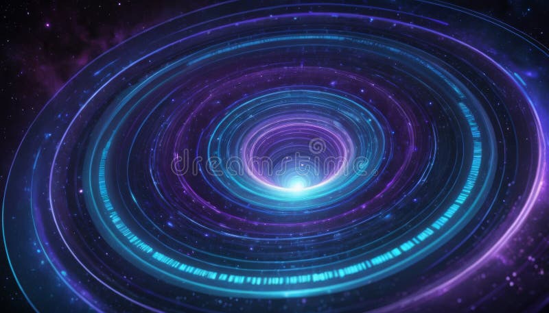 Cosmic Data Rings Visualization Stock Photo - Image of virtual ...