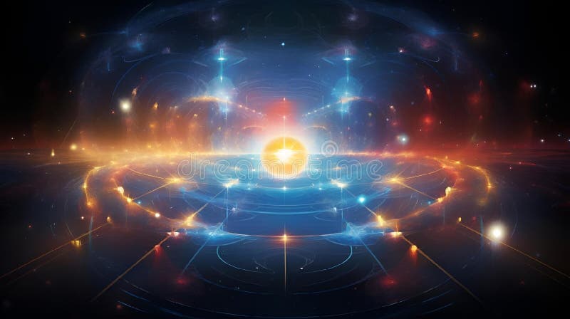 The Cosmic Disk with Glowing Light Coming Out from it, Surrounded by a ...