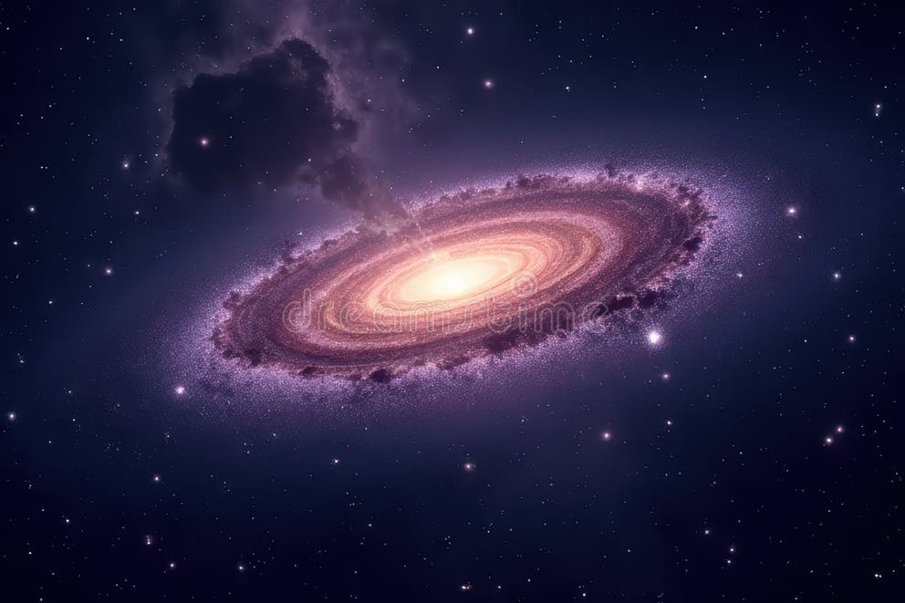 Interstellar Disc Exploration Stock Illustration - Illustration of ...