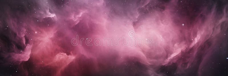 Cosmic Dreamscape Banner with Pink Nebula and Stars, Generative AI ...