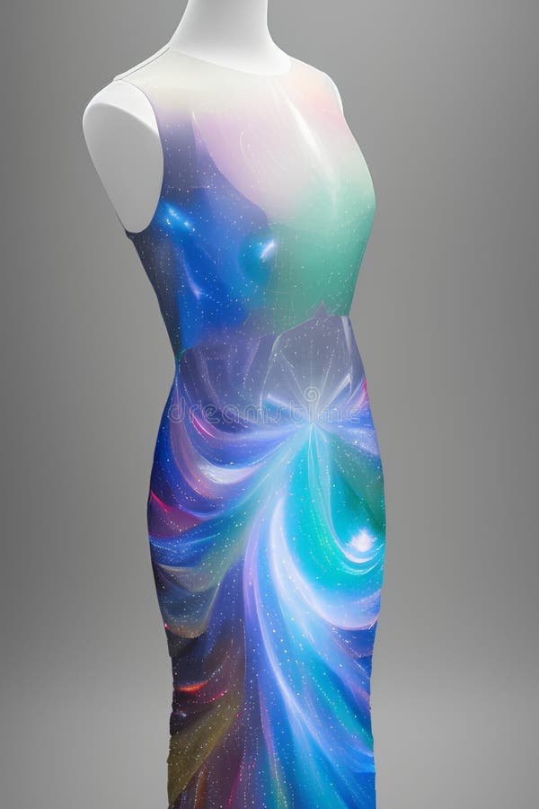 Cosmic Dress Made from Recycled Materials. Generative AI Stock ...