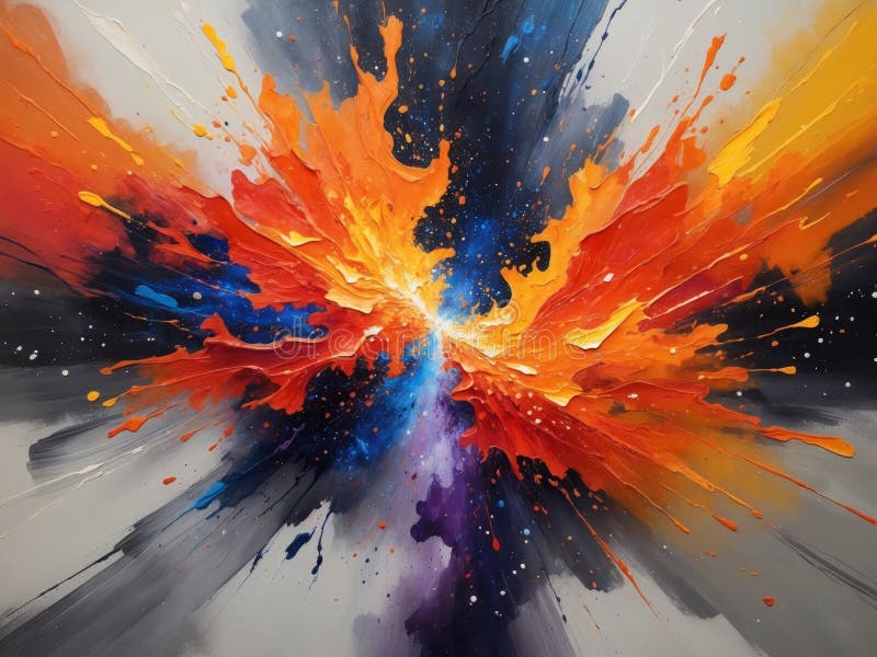 Cosmic Duality an Exploration of Fire and Space through Abstract Art ...