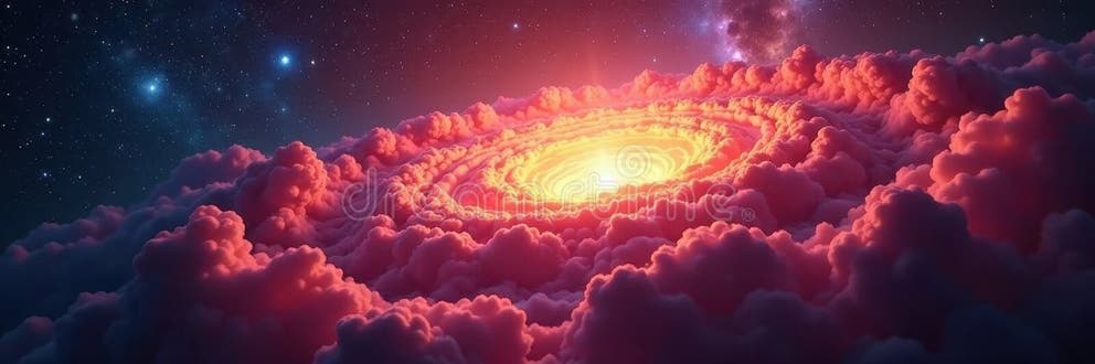 Cosmic Dust Clouds Collapse, Forming a Protostar , Dark Nebula ...