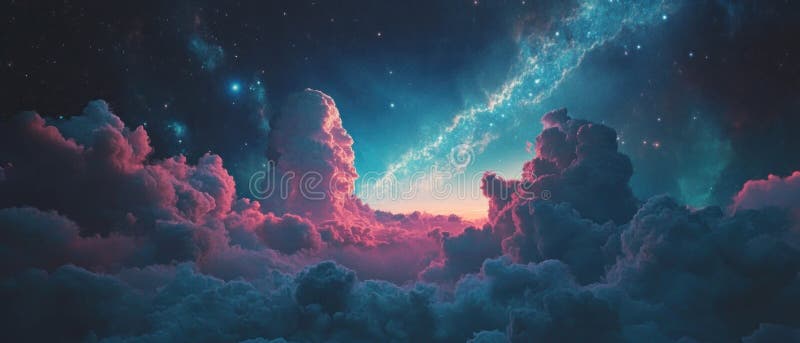 Cosmic Dust Clouds Illuminated by Soft Lighting in a Hyper-realistic ...