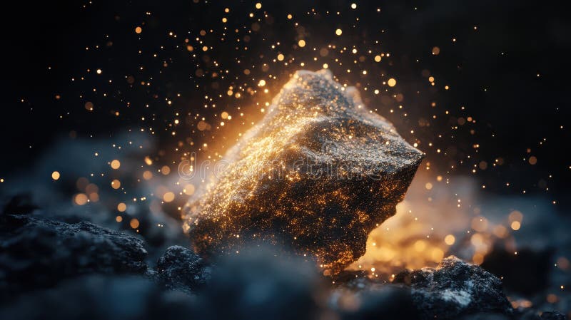 Cosmic Dust Compositions Emitting Micron-Sized Particles in Space Stock ...