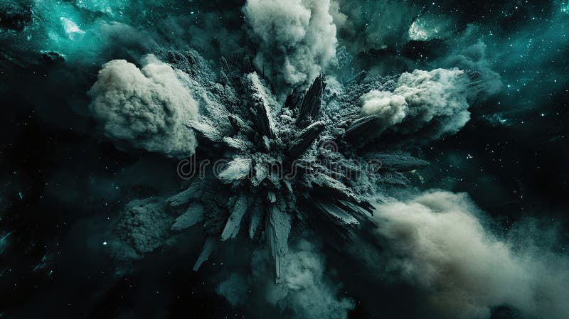 Cosmic Dust Explosion Nebula Background Art Stock Image - Image of dust ...