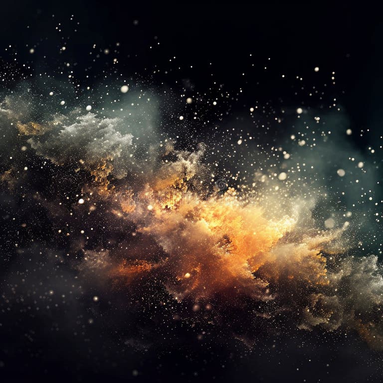 Cosmic Dust Particles, Created with Generative AI Stock Illustration ...